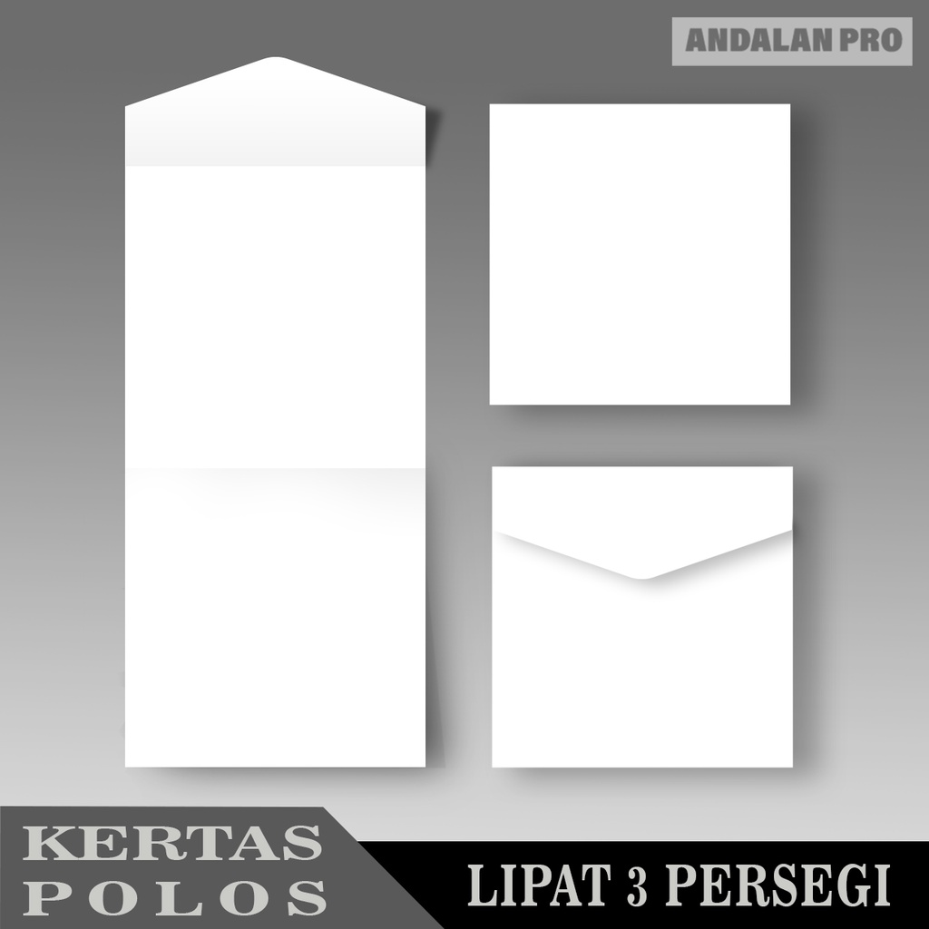 Jual Kertas Undangan Polosan Lipat 3 Persegi Bahan Jasmine / Tik 200 ...