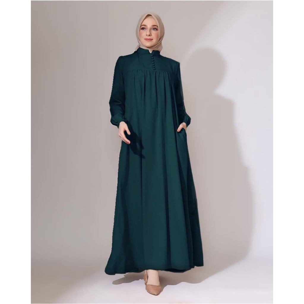 Jual Baju Gamis Wanita Terbaru Muslim Bahan Katun Toyobo Polos Umbrella ...
