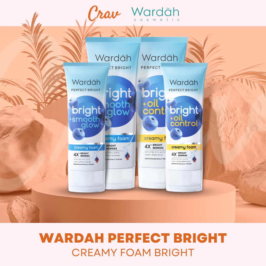 Jual WARDAH PERFECT BRIGHT + SMOOTH GLOW CREAMY FOAM | BRIGHTENING ...
