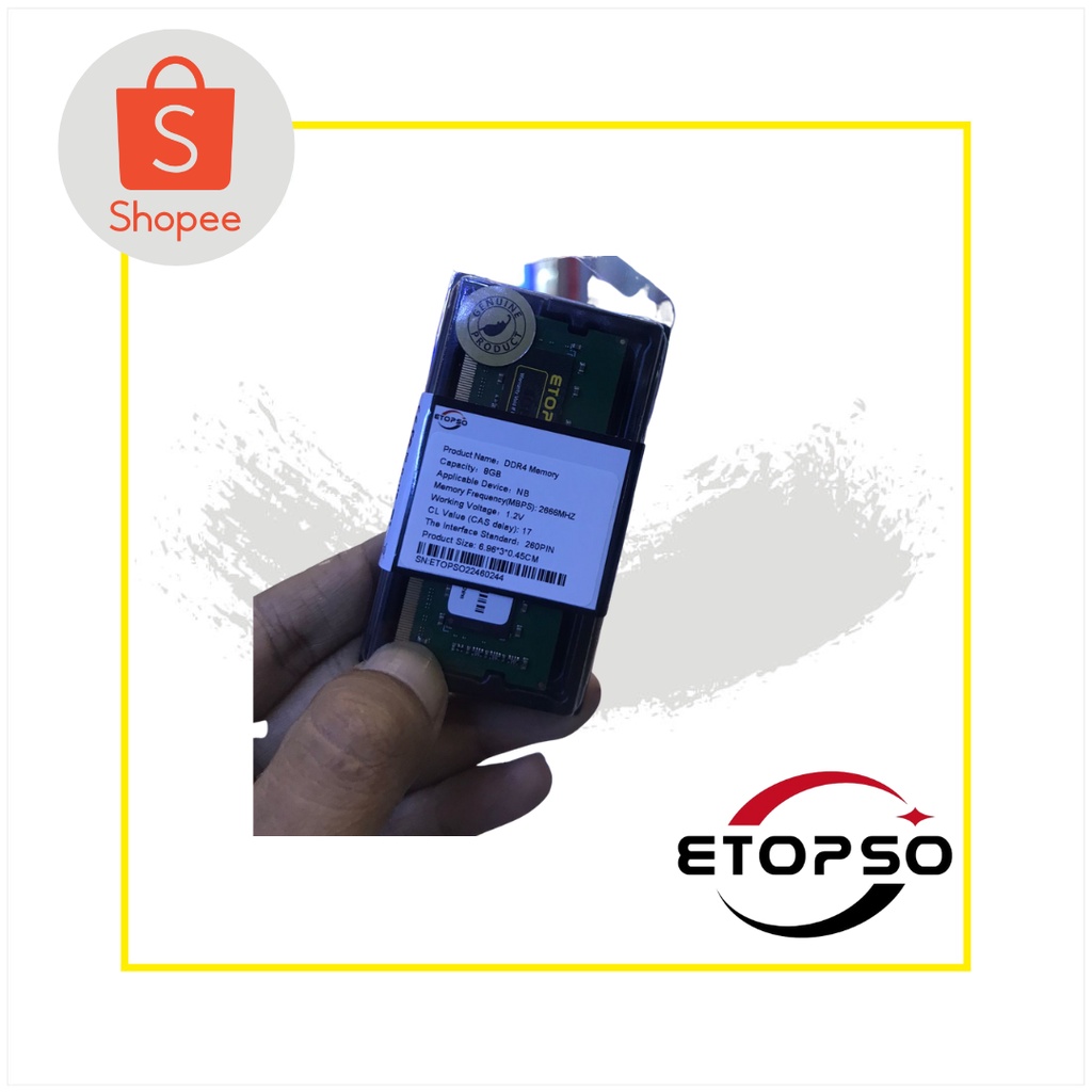 Jual RAM LAPTOP ETOPSO SODIMM DDR3 DDR4 16GB 2666 3200 GARANSI LIFETIME ...