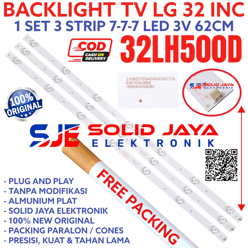 Jual BACKLIGHT TV LED LG 32 INC 32LH500 D 32LH500D 32LH LAMPU BL 7K 3V 32INC INCH IN TV LED LG 7 ...