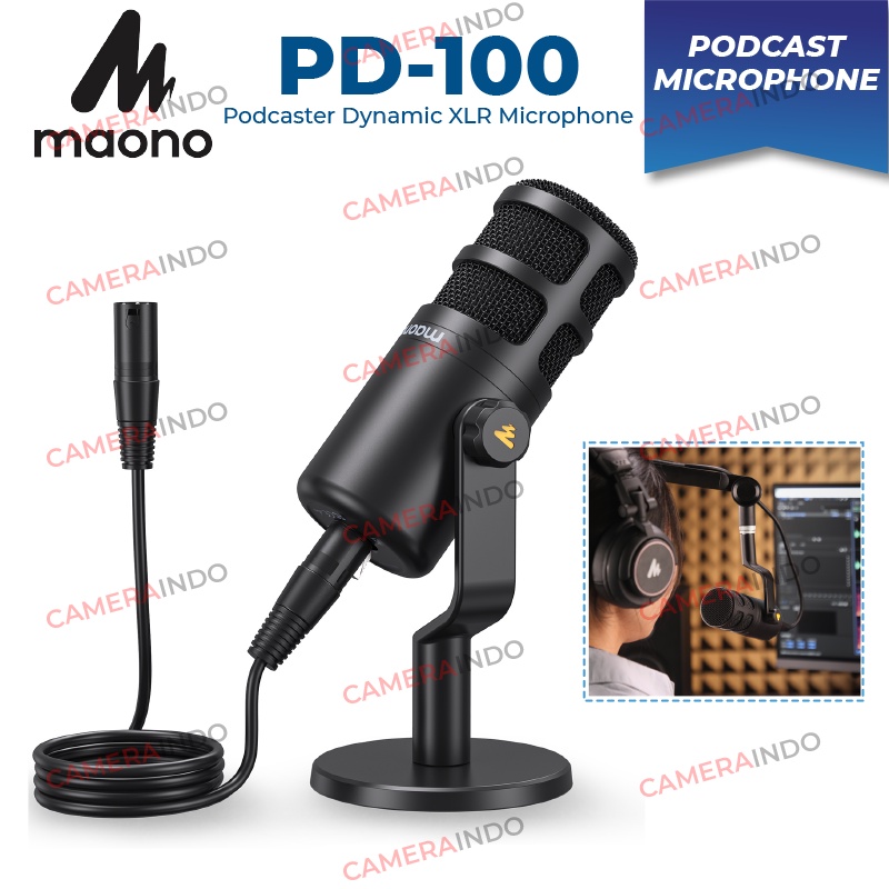 Jual Mic MAONO PD-100 XLR DYNAMIC PODCAST MICROPHONE CARDIOID VOCAL PODCAST | Shopee Indonesia