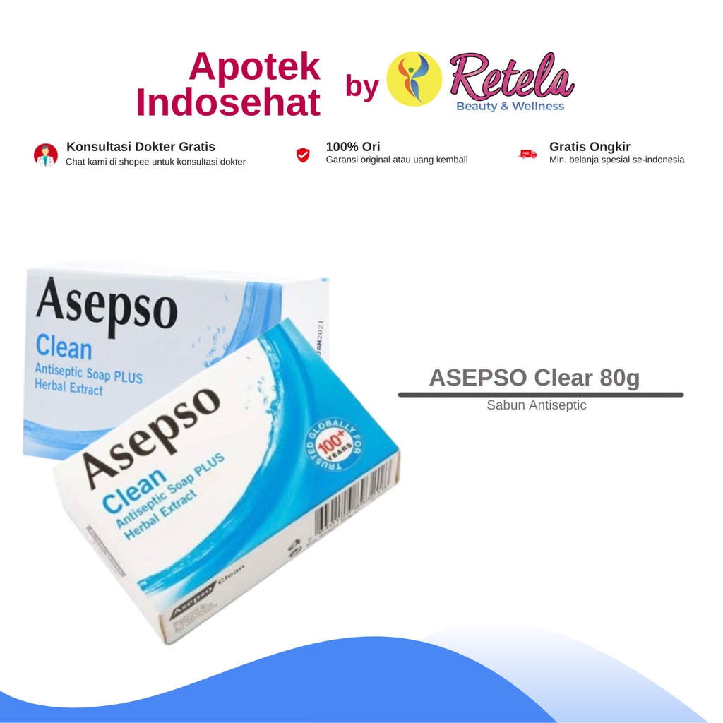 Jual ASEPSO CLEAN BAR SOAP 80 G | Shopee Indonesia