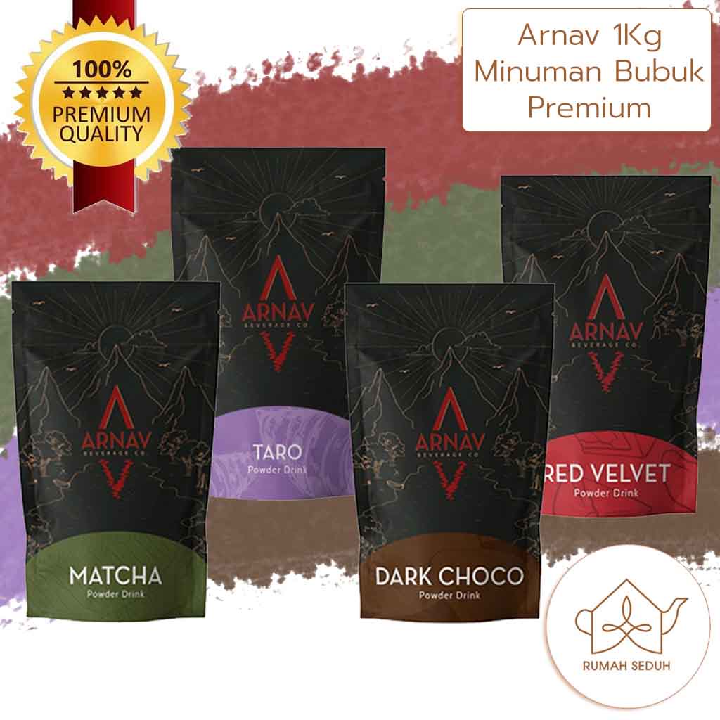 Jual 1Kg Arnav Minuman Bubuk by Delifru - Red Velvet Taro Dark ...