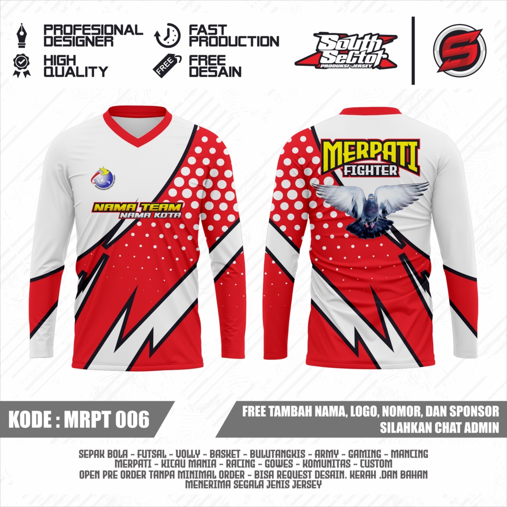 Jual Jersey Merpati Balap - Custom Desain - White Red | Shopee Indonesia
