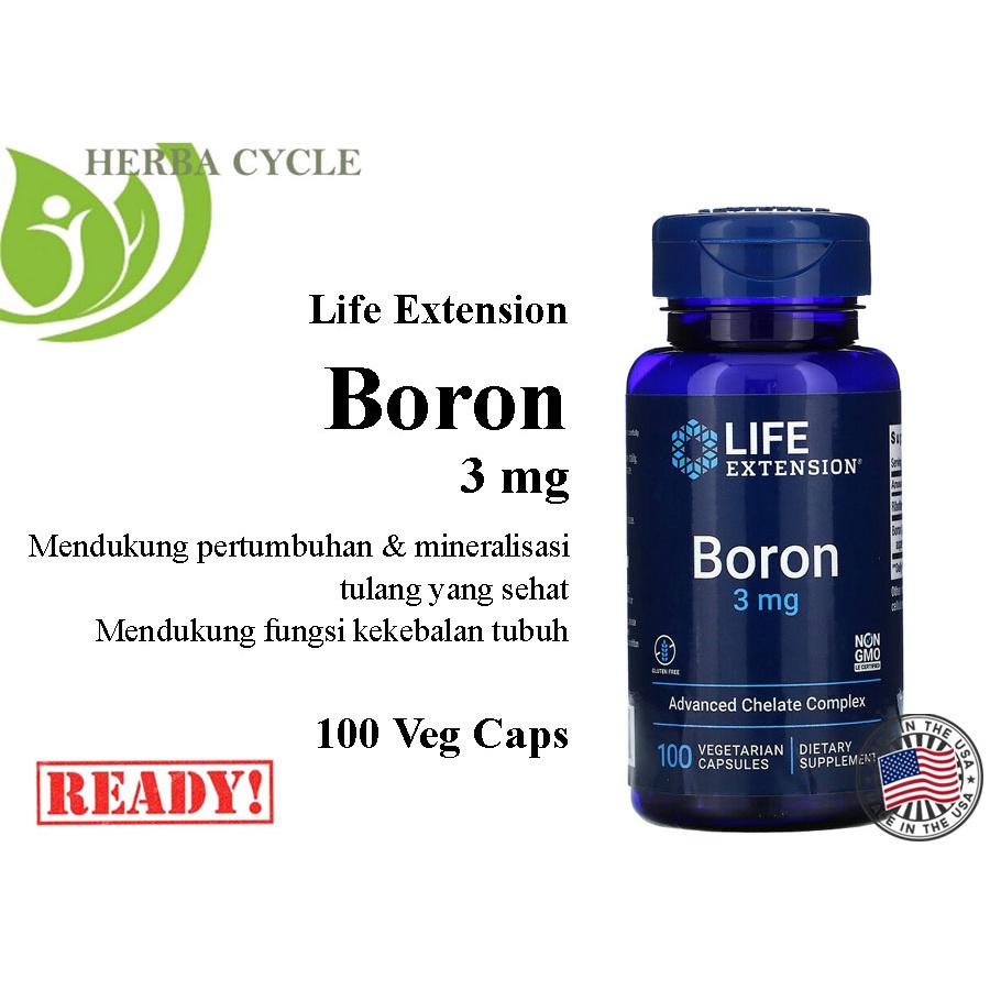 Jual Life Extension Boron 3 MG 100 vegi caps ORI USA | Shopee Indonesia