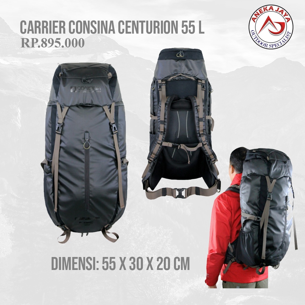 Jual CARRIER CONSINA CENTURION 55 LITER CARRIER MENDAKI HIKING | Shopee ...