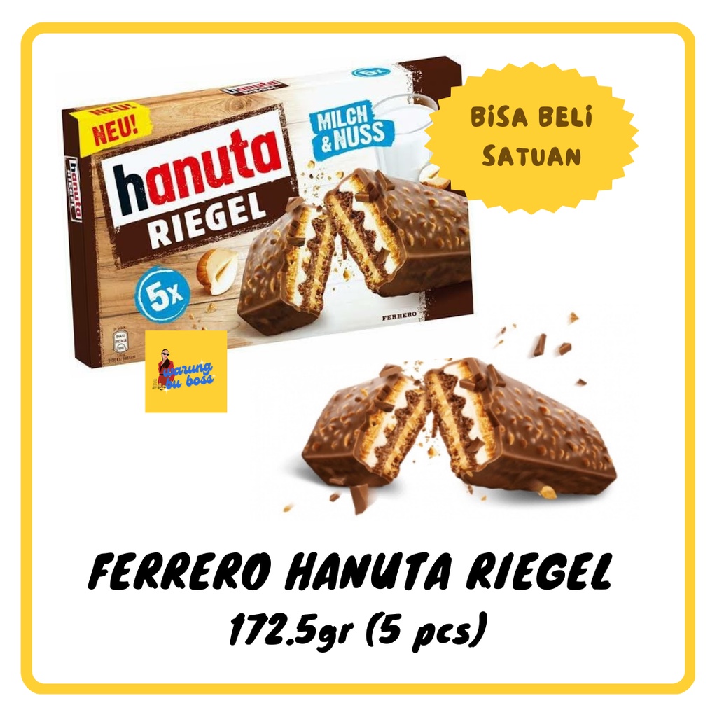 Jual Hanuta Riegel Ferrero Hanuta Rigel Wafer Chocolate Wafer Ferrero ...