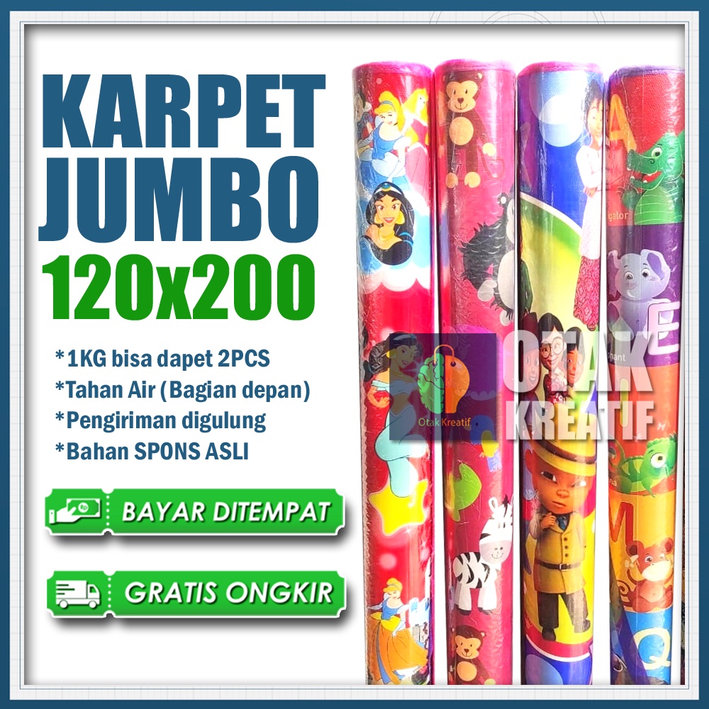 Jual Karpet lantai tikar spons tahan air 120x200 / karpet tikar jumbo ...