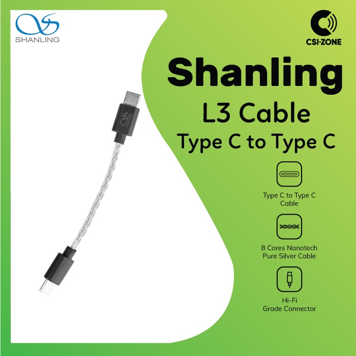 Jual Shanling L3 Type-C to Type C 8 Core Neotech Silver Cable | Shopee ...
