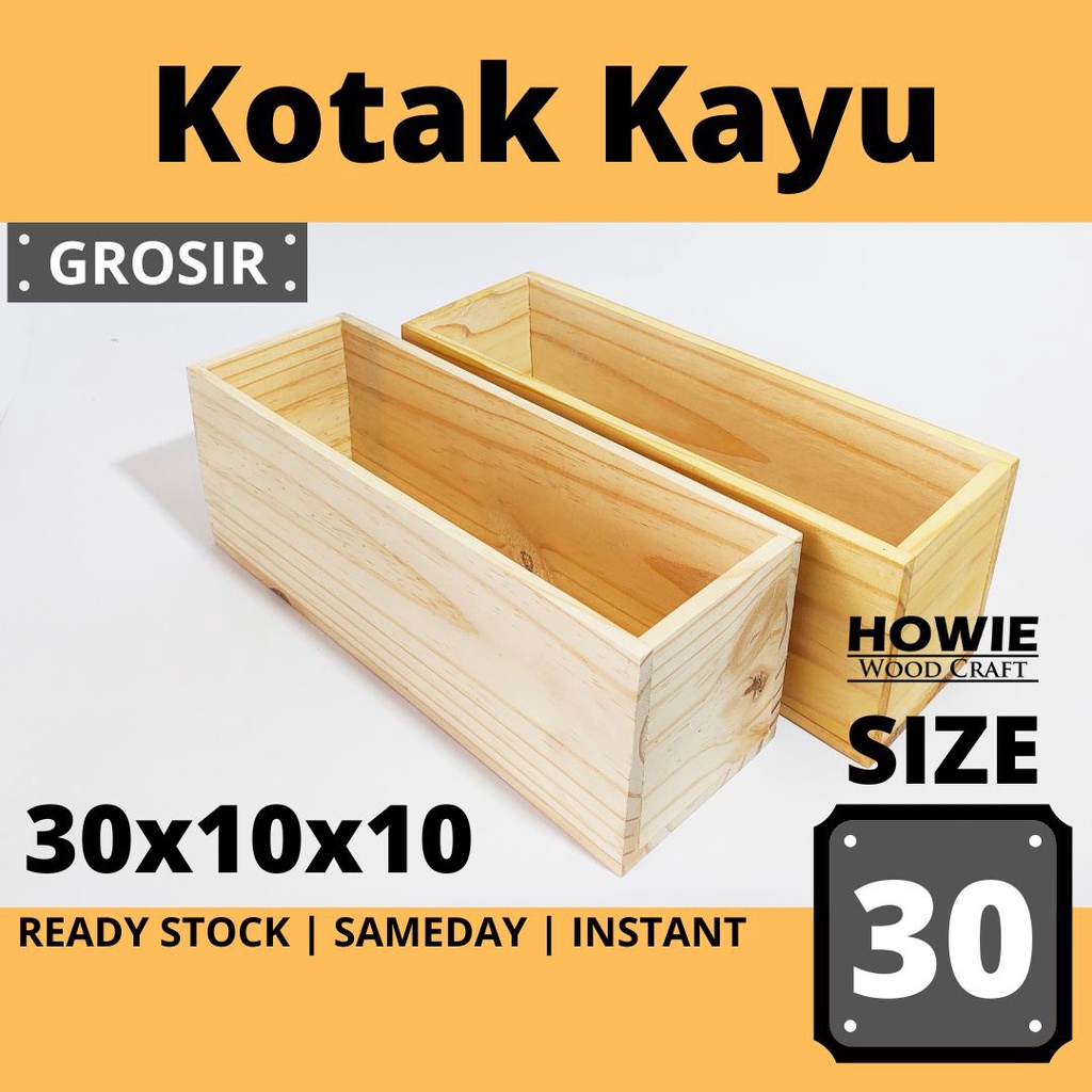 Jual Kotak Kayu Box Storage Pot Kayu Size 30 Kotak Tinggi | Shopee ...