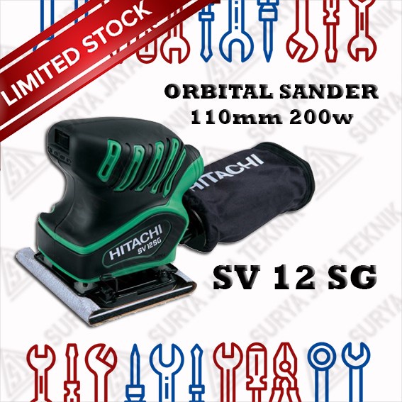 Jual HITACHI SV 12SG ORBITAL SANDER 110mm 200Watt | Shopee Indonesia