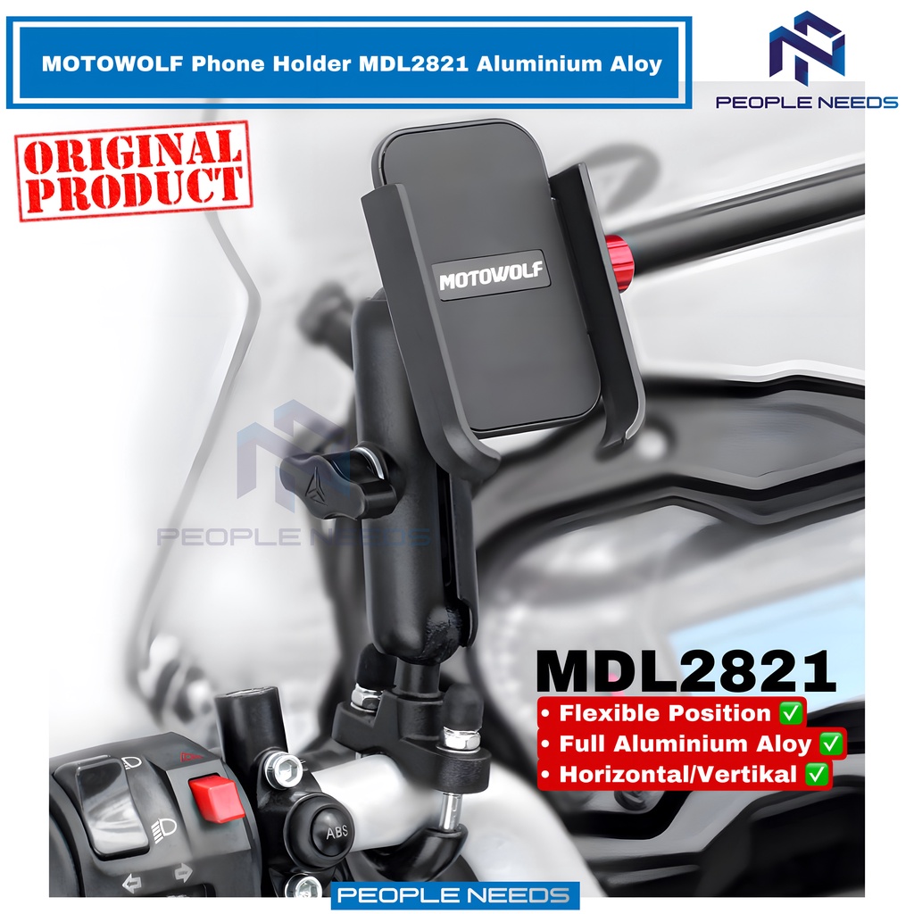 Jual MOTOWOLF Phone Holder MDL2821 360 Rotate Holder HP Bracket Stang Spion MOTOWOLF V3 | Shopee ...