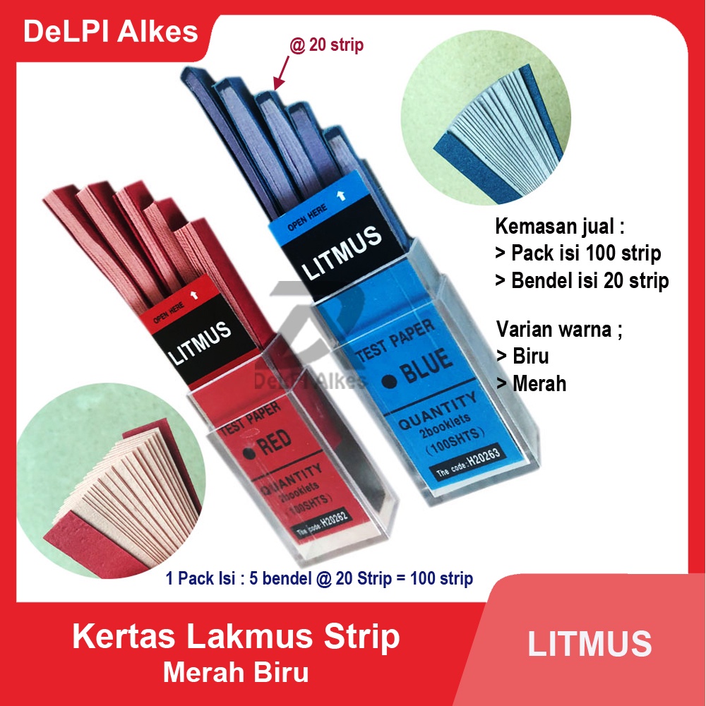 Jual Kertas Lakmus Merah Biru pH Meter merk Litmus Jual Pack dan Ecer ...