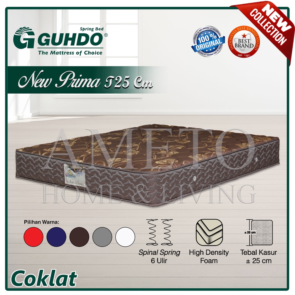 Jual Guhdo Springbed New Prima Tebal 25 cm (HANYA KASUR) 90, 100, 120, 140, 160, 180, 200 cm ...