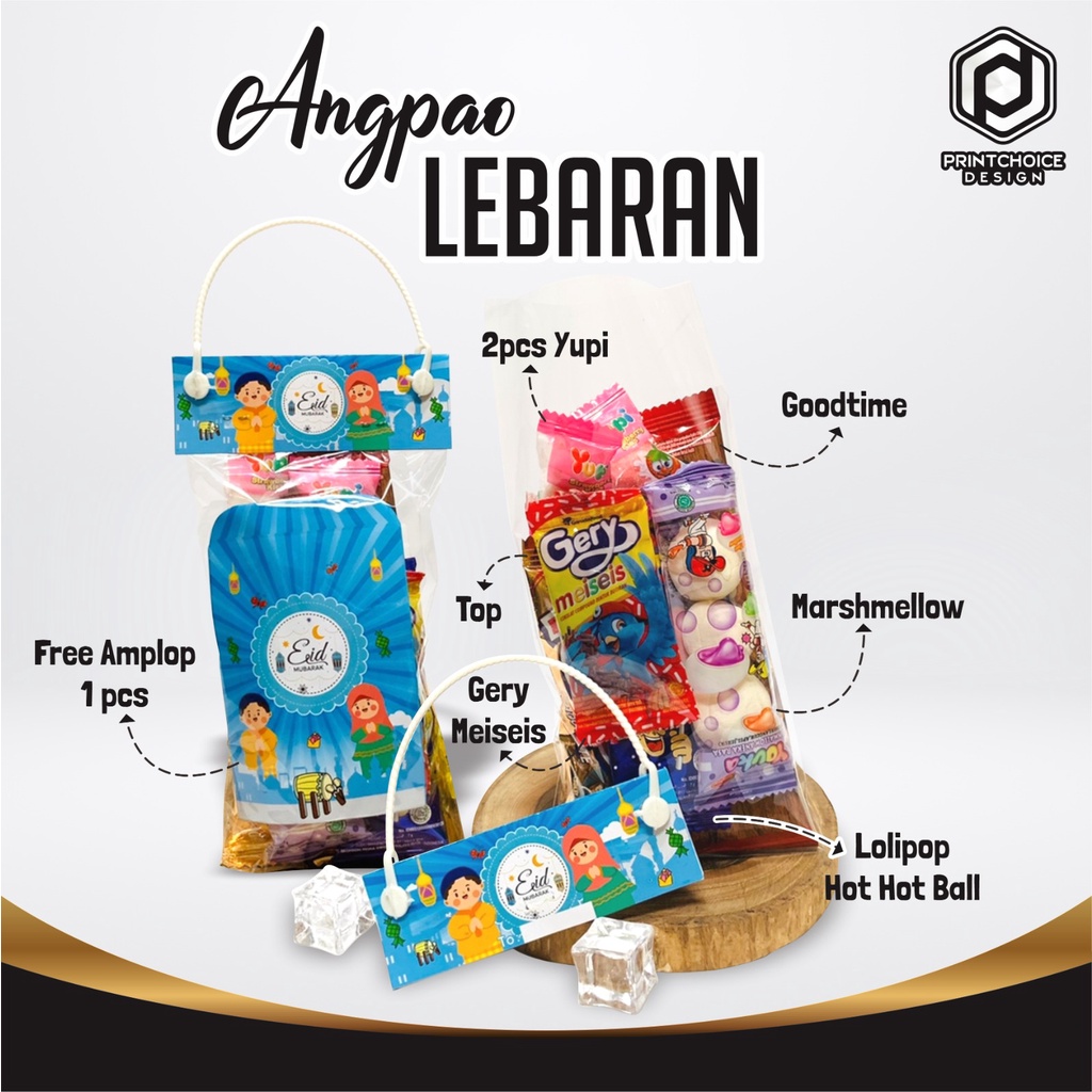Jual Ukuran 10x20cm Angpao Lebaran / Plastik Snack Lebaran + Isi Snack ...