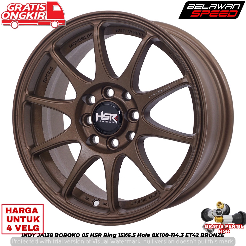Jual VELG MOBIL RACING PELEK MODIFIKASI RING 15 HSR INDY BOROKO PCD 4X100/114,3 UNTUK AVANZA ...