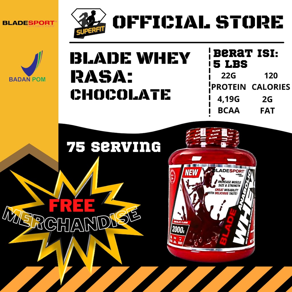 Jual Blade Whey Protein 5 lbs Whey Protein Anabolic Sport | Shopee ...