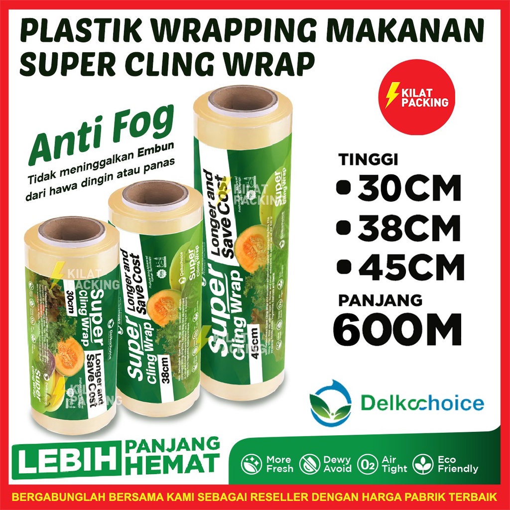 Jual PLASTIK WRAPPING MAKANAN DELKOCHOICE - FOOD WRAPPING AMAN UNTUK ...