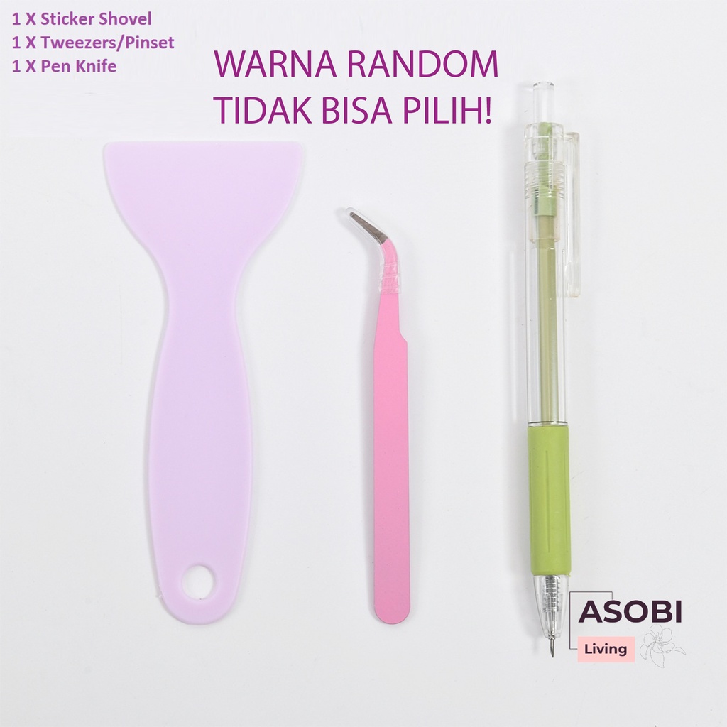 Jual ALAT PASANG COPOT POTONG PINSET STIKER/STICKER DIY JURNAL HANDBOOK ...