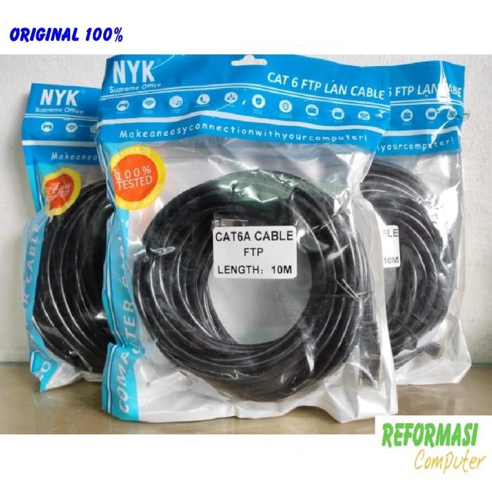 Jual KABEL INTERNET KABEL LAN KABEL FTP CAT 6 10 meter dengan RJ45 ...
