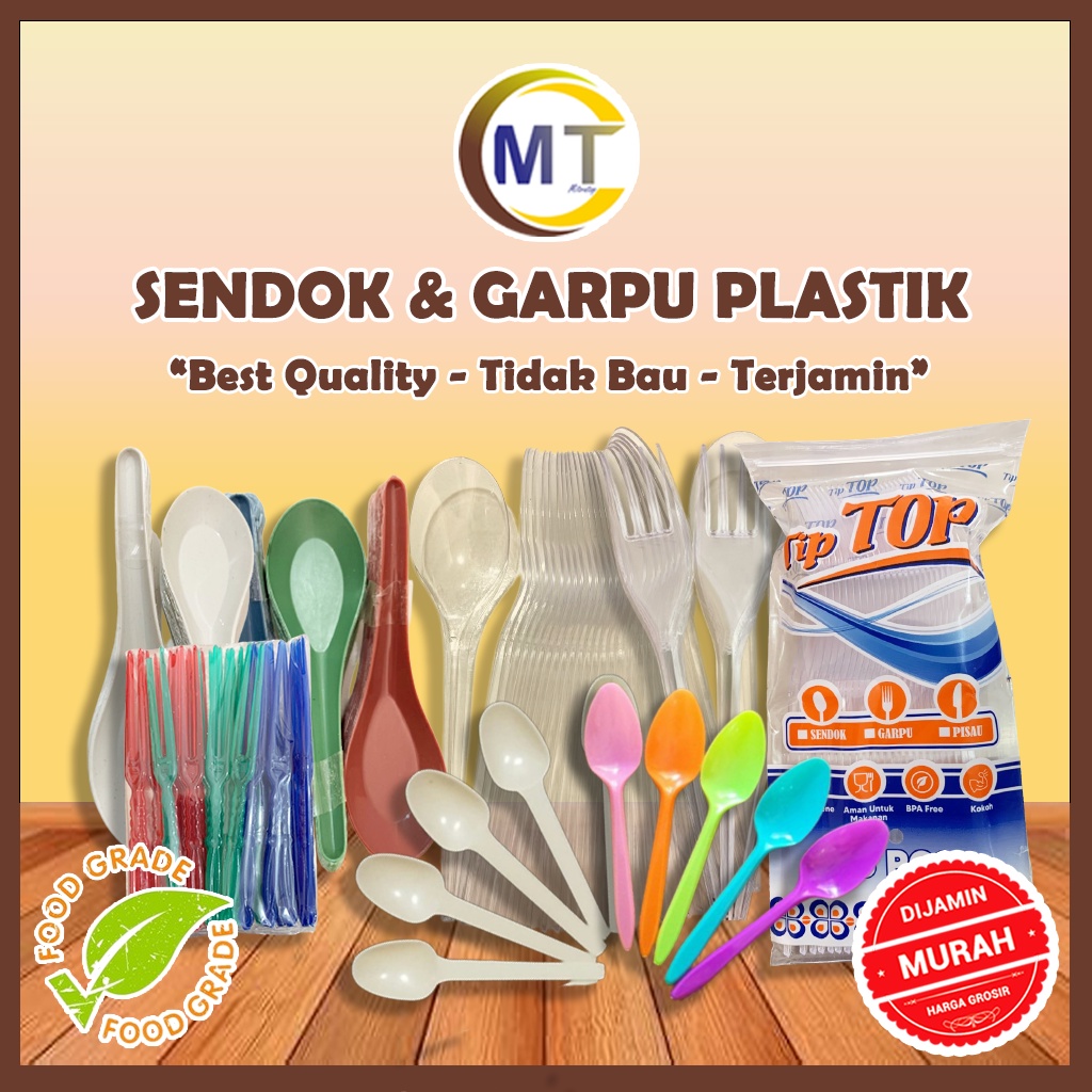 Jual Sendok Makan Bening Putih Polos Sendok Bebek Putih Warna Sekali ...