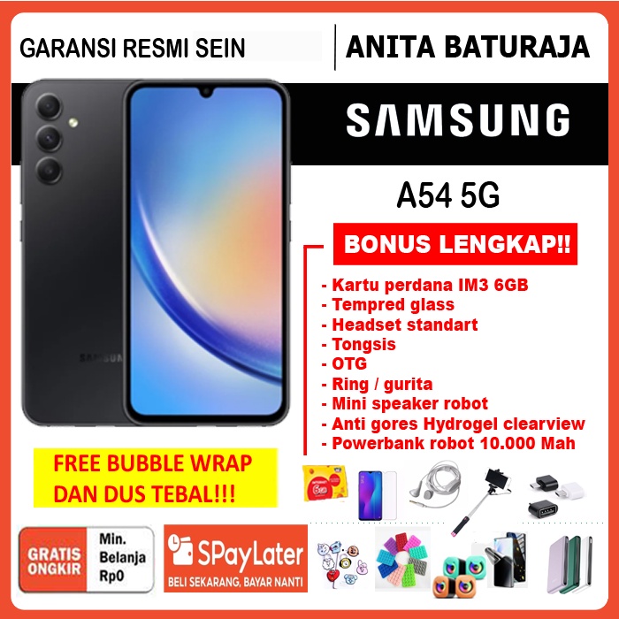 Jual SAMSUNG GALAXY A54 5G RAM 8/128GB NEW GARANSI RESMI SEIN | Shopee ...