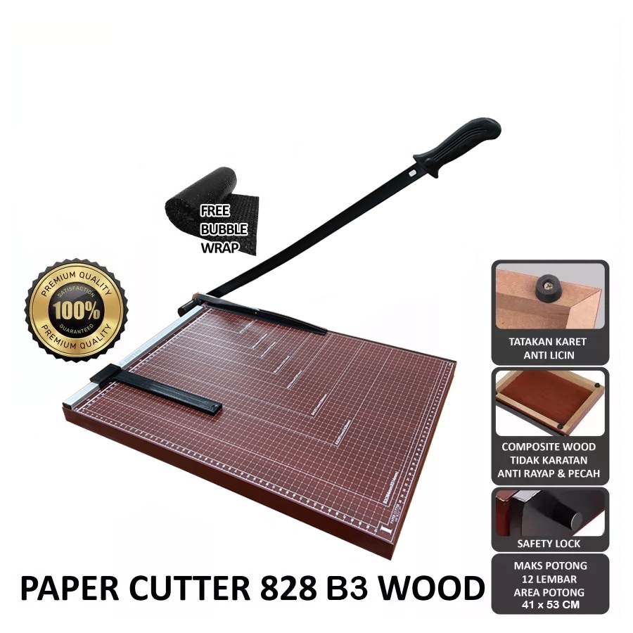 Jual Paper Cutter A3/B3 828/829 Besi/Kayu (Alat Potong/Mesin Pemotong ...