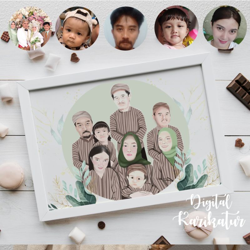 Jual KARIKATUR FRAME A4 FREE BOX UNTUK KADO MAUPUN PAJANGAN | Shopee ...
