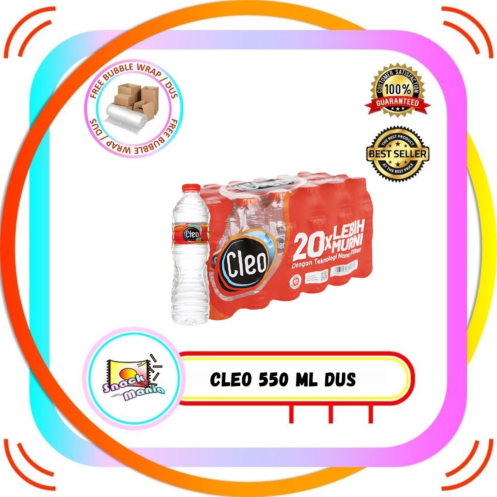 Jual CLEO Air Minum Botol 550 ml DUS 24 Pcs | Shopee Indonesia