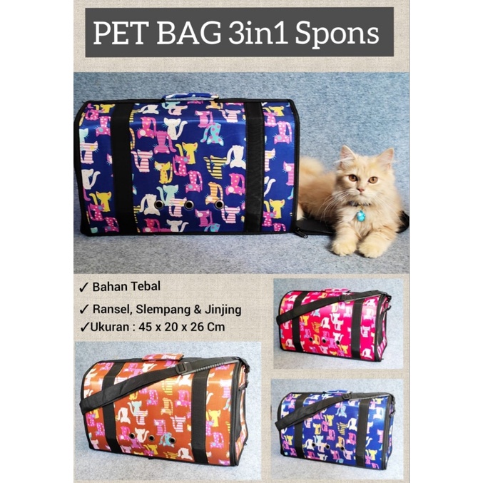 Jual TAS KUCING MURAH - TAS KUCING 3 IN 1 - TAS KUCING SELEMPANG - PET ...