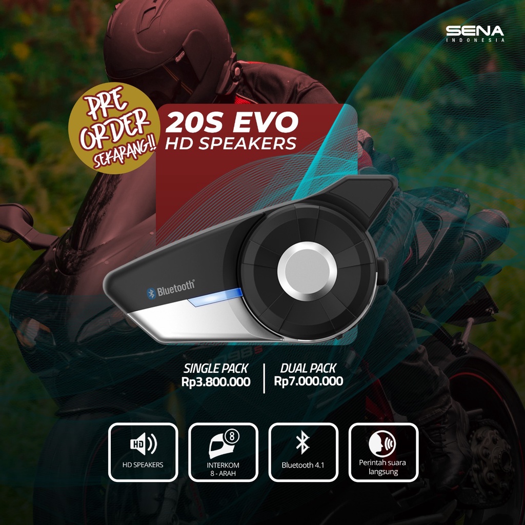 Jual Sena Interkom Bluetooth 20S Evo HD Speakers Dual Pack | Shopee Indonesia