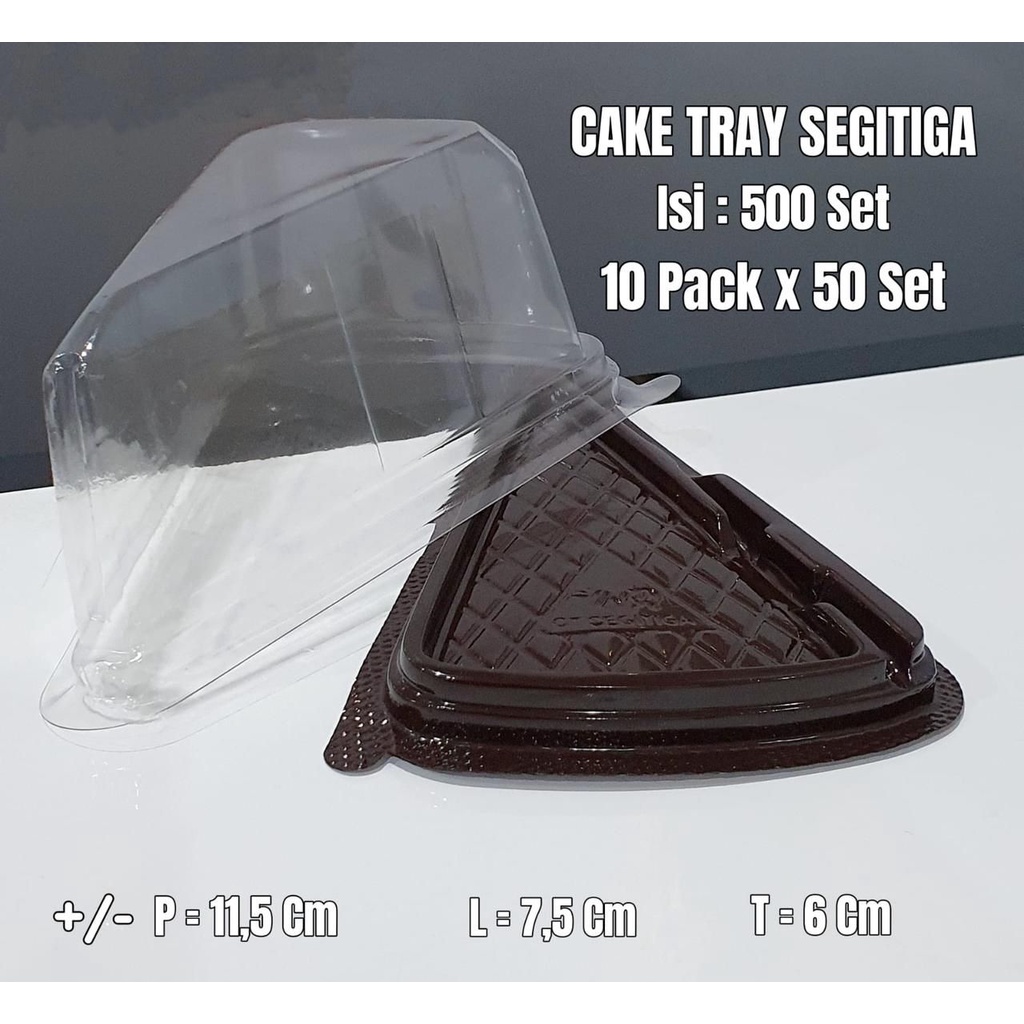 Jual Mika segitiga / Mika cake segitiga / cake Tray segitiga 50pcs ...