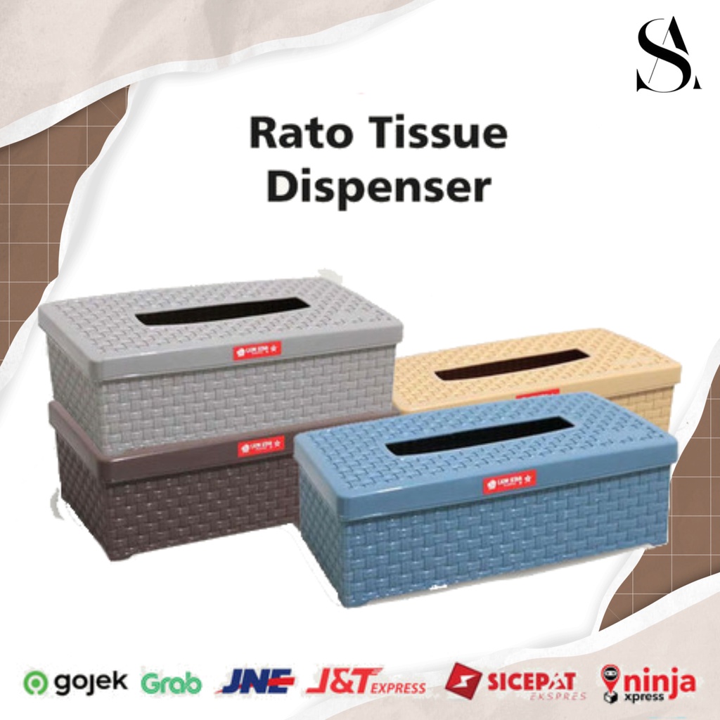 Jual Tempat tisu / Tissue box kotak plastik rotan Kotak Tempat Tisu ...