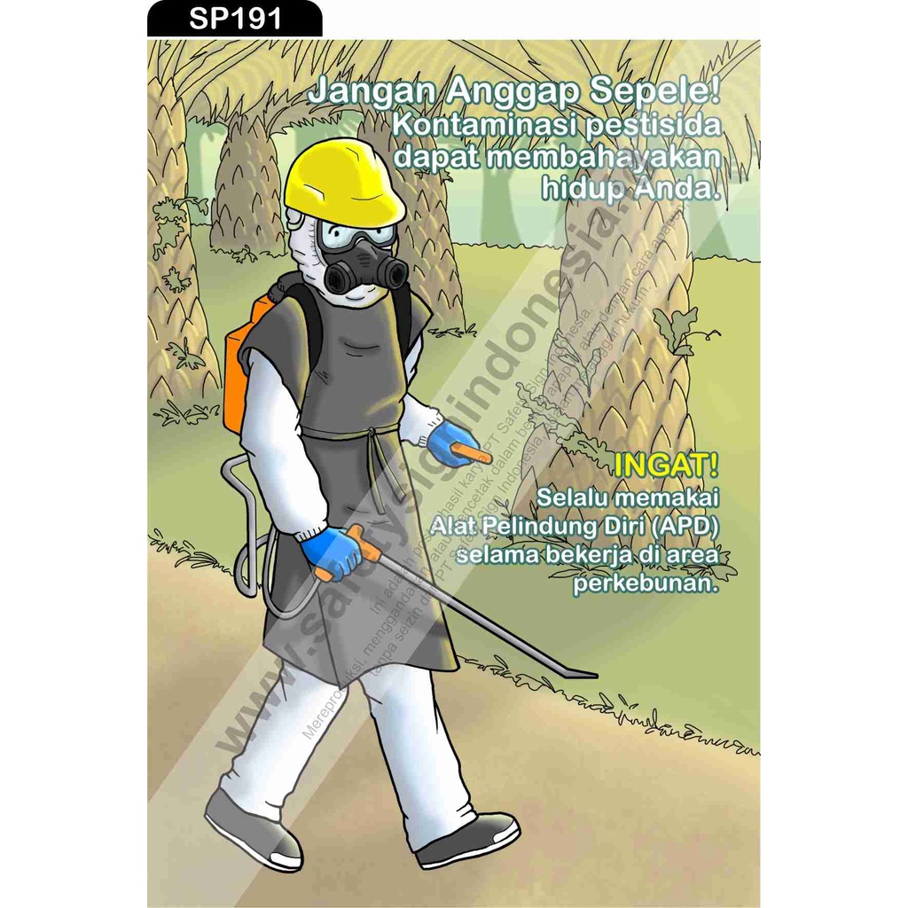 Jual SP191 Poster K3 Safety A2 Pigura - Kontaminasi Pestisida | Shopee ...
