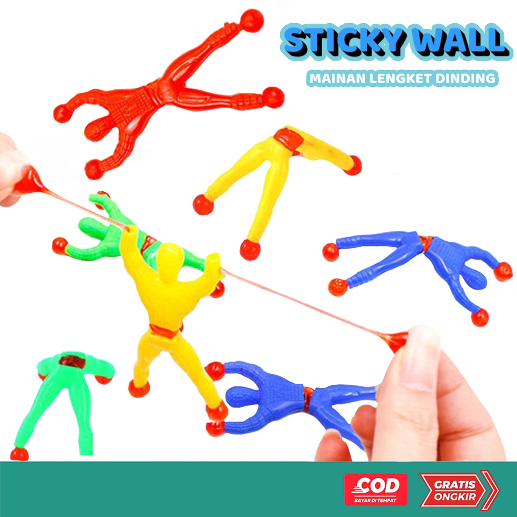 Jual Mainan Lengket Dinding/ Sticky Wall/Mainan Lengket Panjat dinding ...