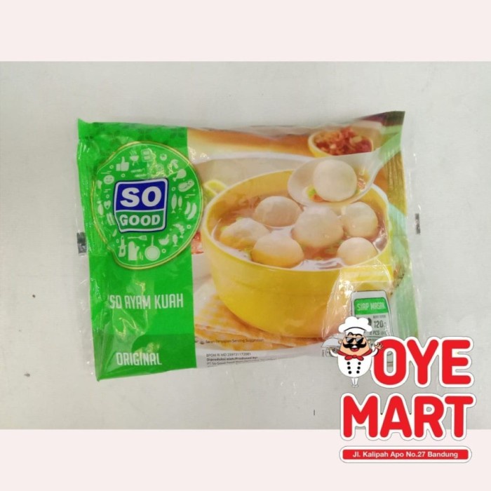 Jual SO GOOD BAKSO AYAM KUAH 120GR ISI 8PCS / BASO AYAM FROZEN FOOD ...