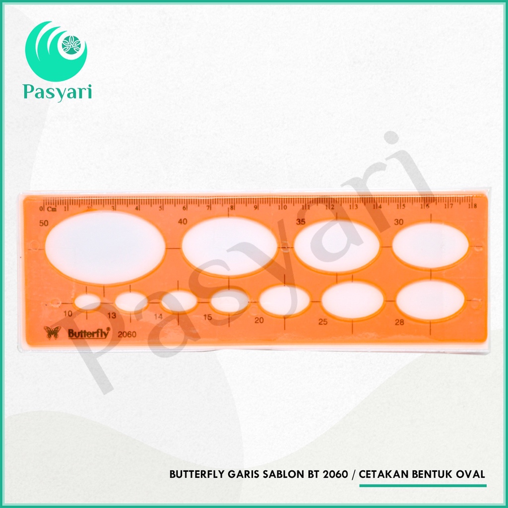 Jual BUTTERFLY garis SABLON BT 2060 / Cetakan Bentuk Oval | Shopee ...