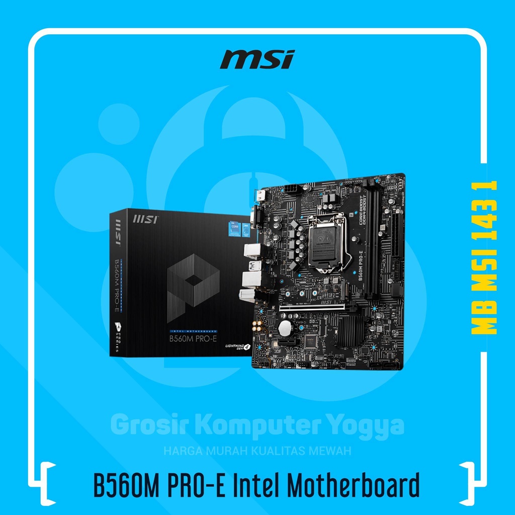 Jual MSI B560M PRO-E DDR4 4800MHz Socket LGA1200 Intel Motherboard ...