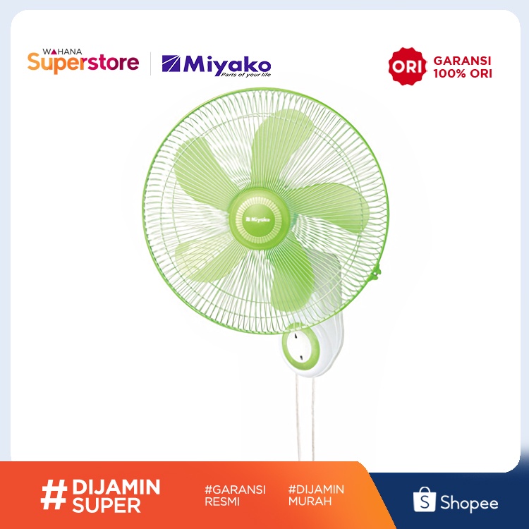 Jual Miyako Kipas Angin Dinding Wall Fan 16 Inch - KAW1662PL | KAW-1662 ...
