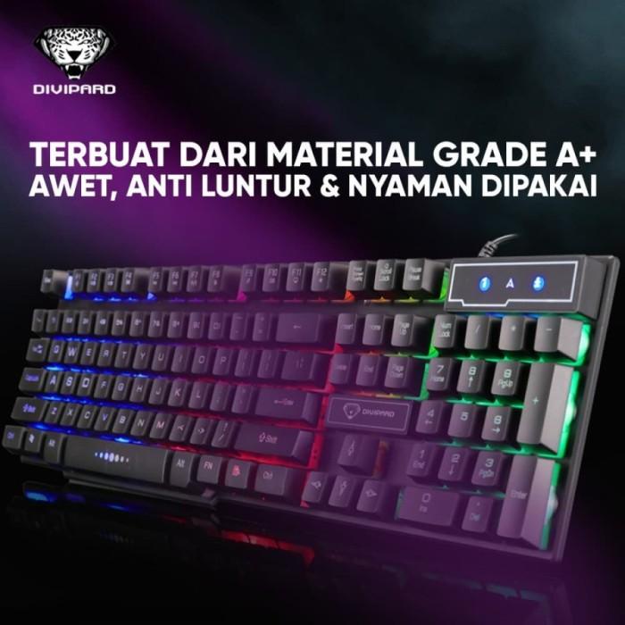 Jual Keyboard Gaming Kabel Mechanical Divipard GK-50 RGB LED Untuk ...
