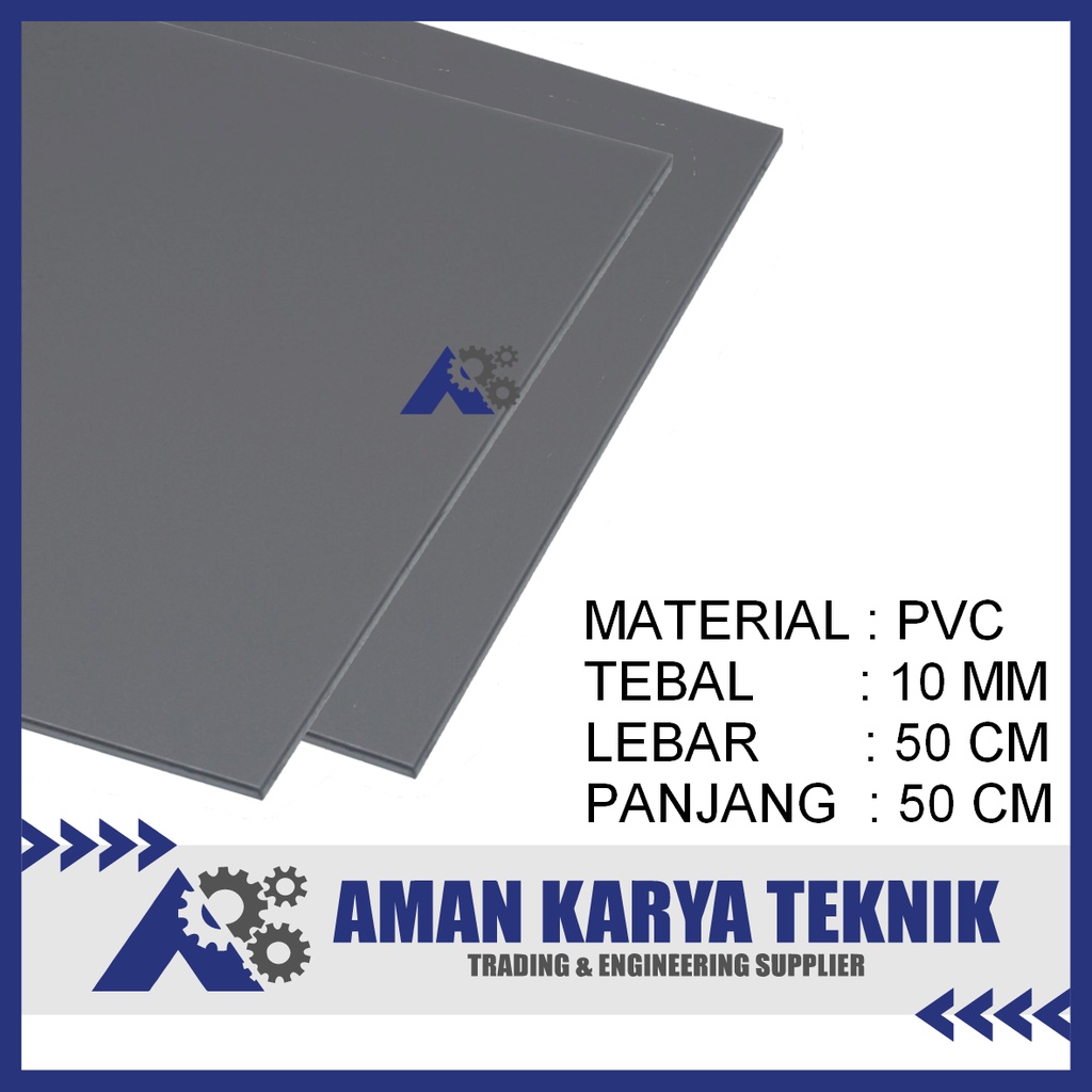 Jual Polyvinyl Chloride / PVC Lembaran ( PVC Sheet ) 10 mm x 50 cm x 50 cm | Shopee Indonesia