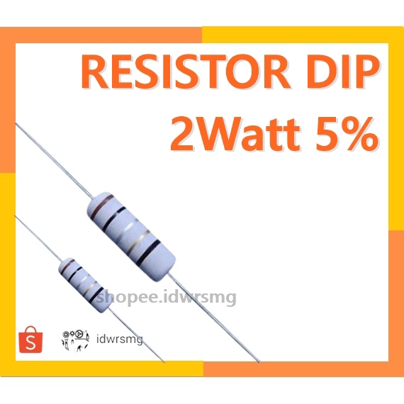 Jual Resistor 5K1 2W 5K1 ohm 5% 5.1k kiloohm 2watt | Shopee Indonesia