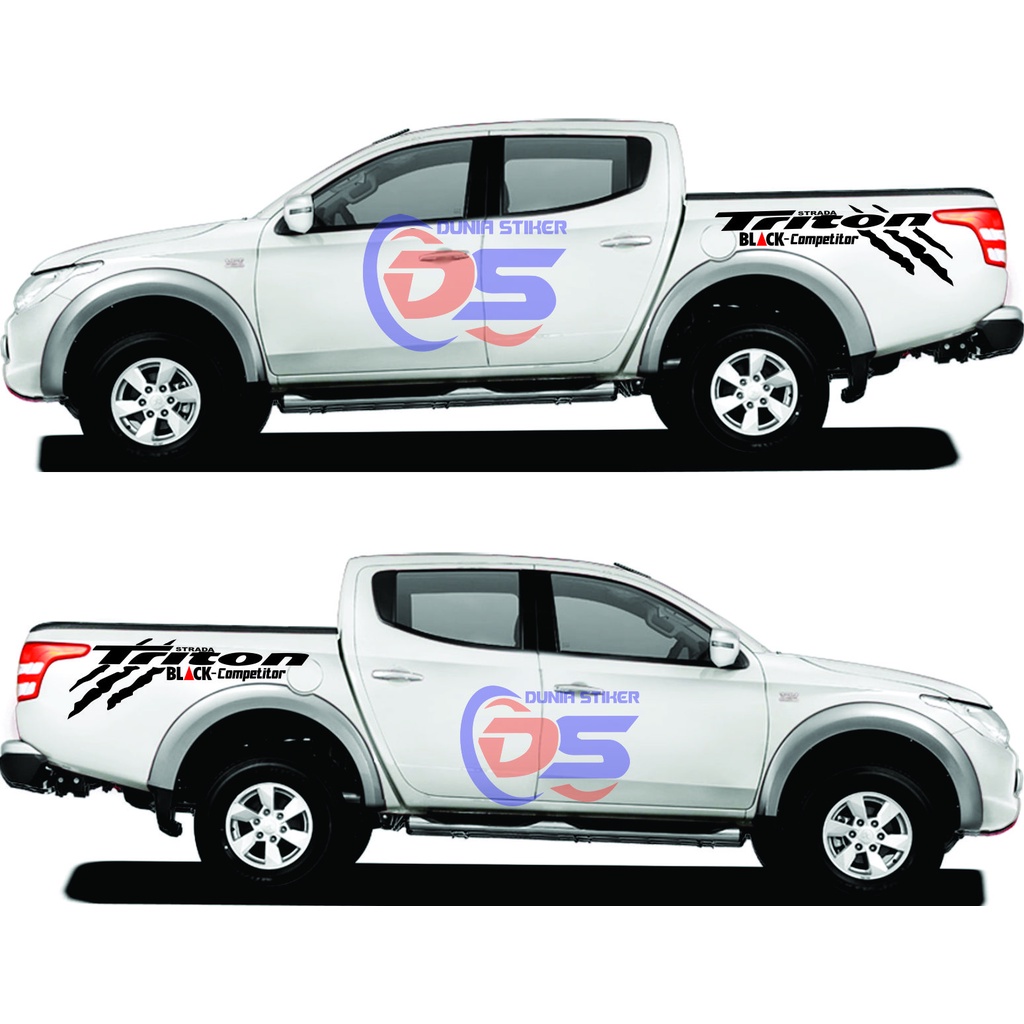 Jual Stiker Bak belakang Mobil Triton Stiker Triton Black Competitor ...