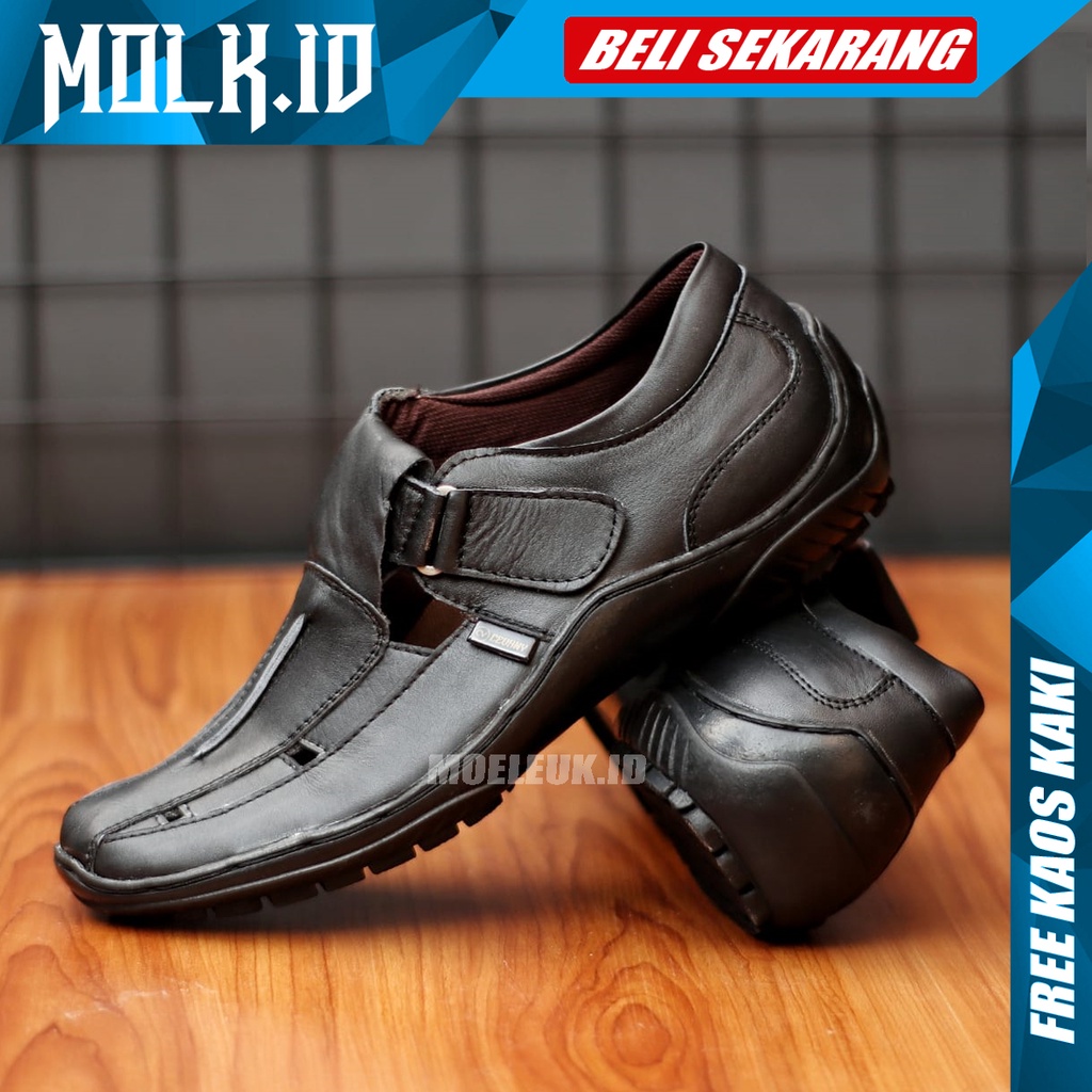 Jual MOLK|Sepatu Slip On Kerja Pria Kulit Asli Original Pantofel Pria ...