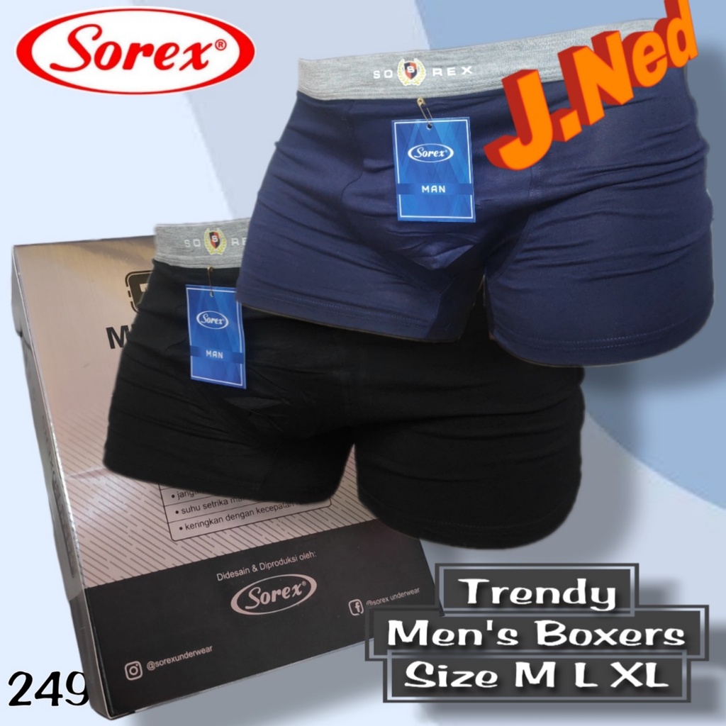 Jual J249D (2 Pcs) Sorex Trendy Men's Boxer Celana Dalam Boxer Pria ...