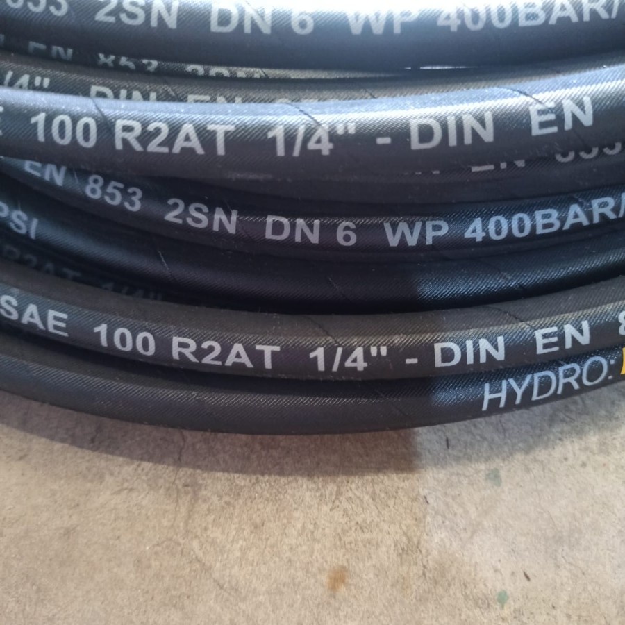 Jual Selang / Hose Hidrolik / Hydro Flex 1/4 x R2 - WP 400BAR / 5800PSI ...