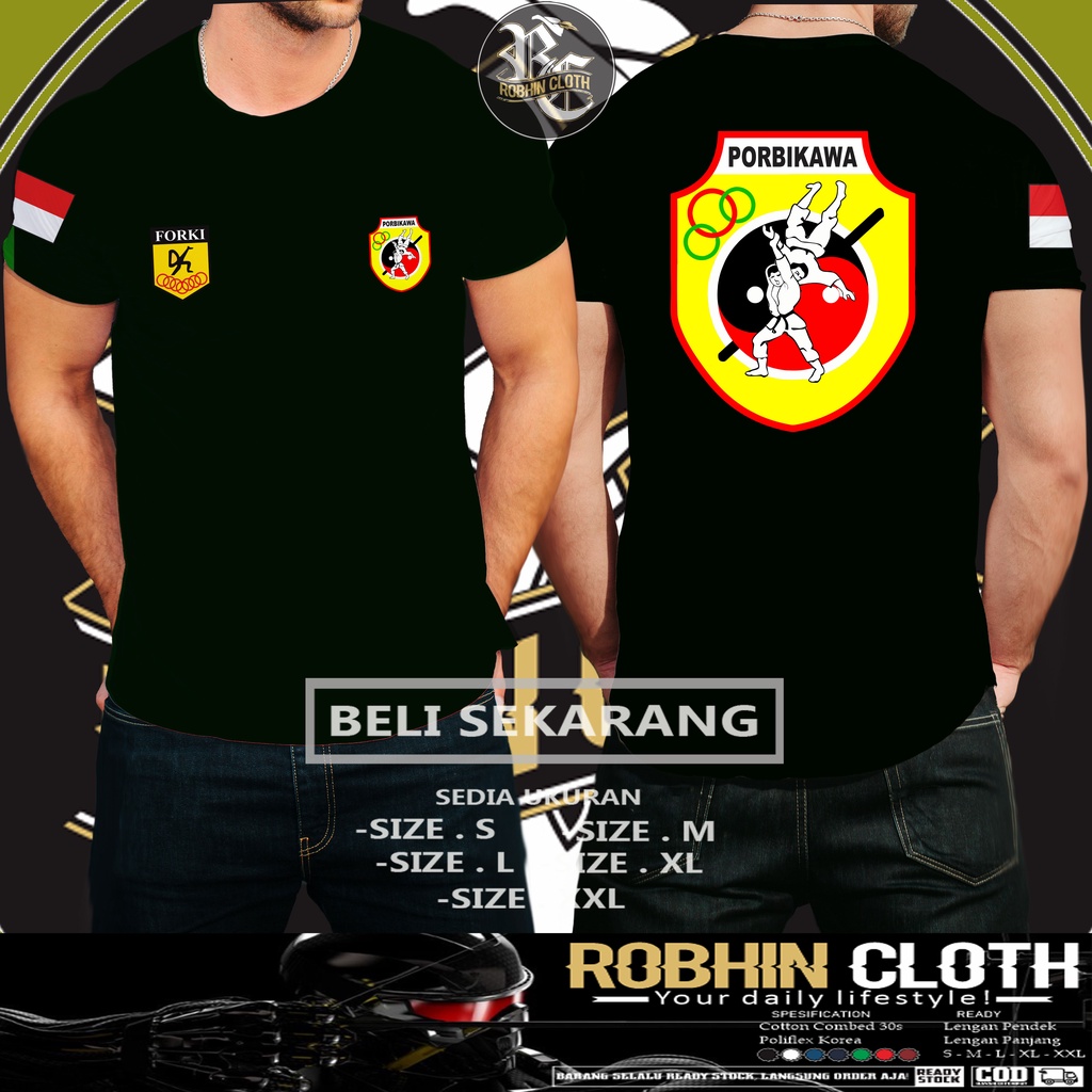 Jual Kaos PORBIKAWA Karate-DO Porbikawa FORKI Baju Distro | Shopee ...