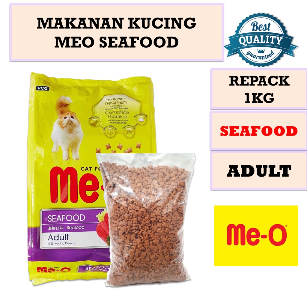 Jual Makanan Kucing Meo Seafood 1kg | me-o Seafood 1kg | Shopee Indonesia