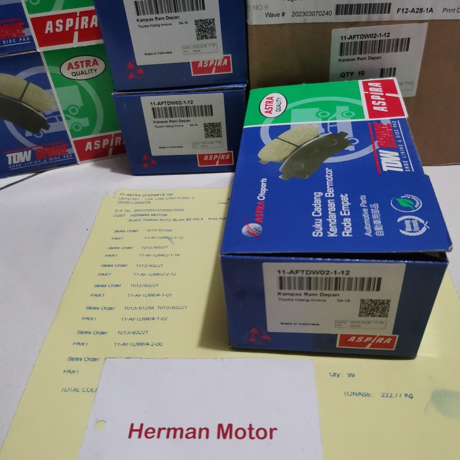 Jual Kampas rem Depan Brake Pad TDW Original Innova 2004-2015 old ...